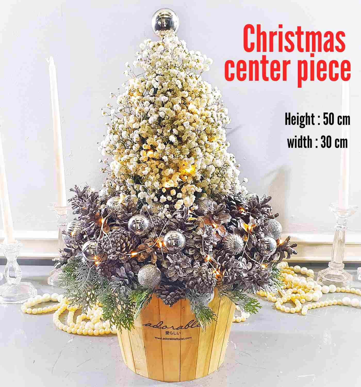 Jual Rangkaian Bunga untuk Hiasan Natal Terbaik- Adorable Florist